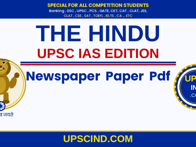 The Hindu Newspaper PDF – Download Today 100% Free - upsc.ind.in